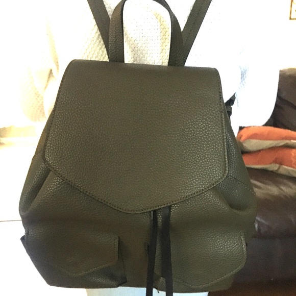 ZaraBasic Collection | Bags | Olive Green Backpack Purse | Poshmark